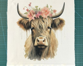 Highland Cow Panel Quilt - Etsy