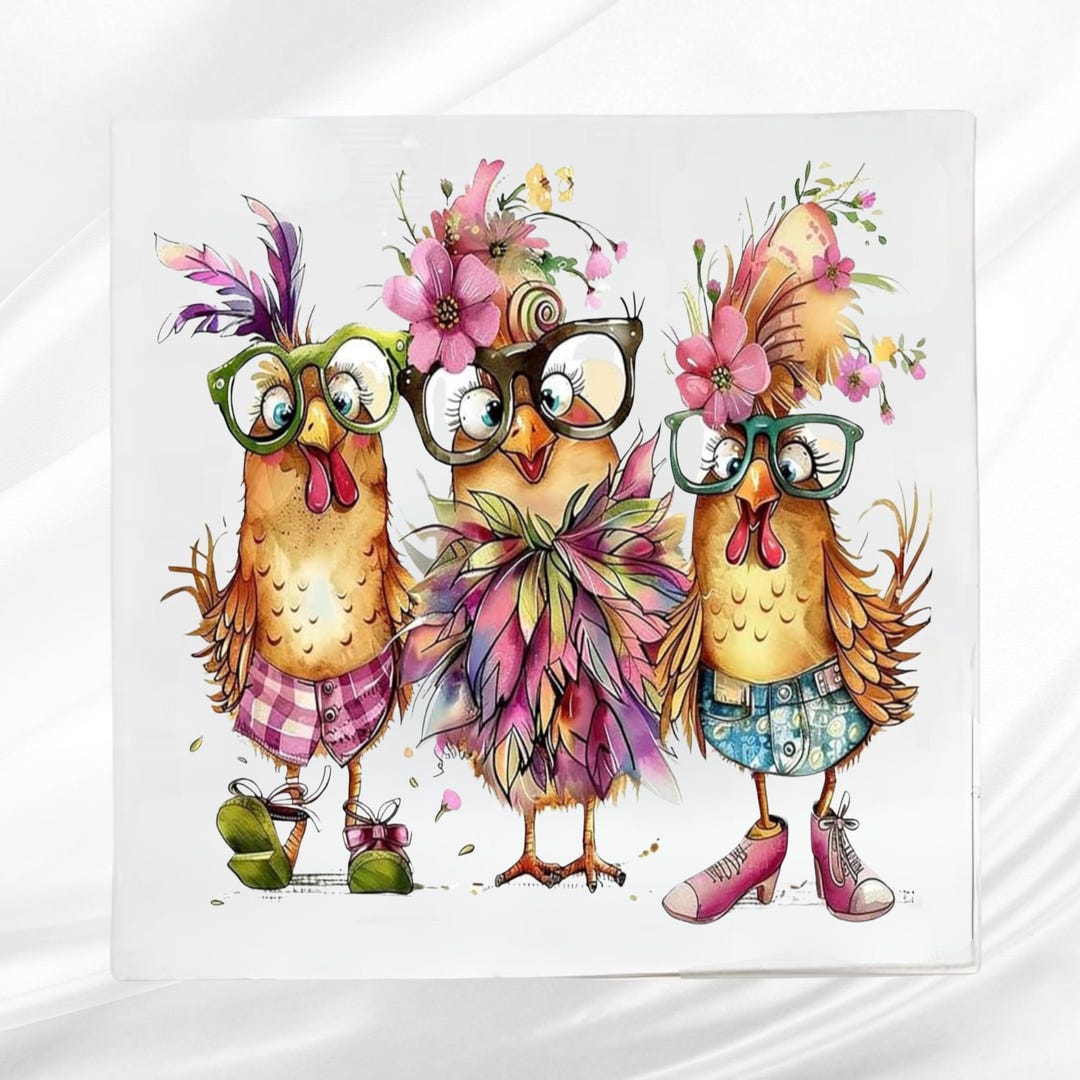 Whimsical Chicken Quilt Block: Rustic Farmhouse Fabric Panel - Etsy