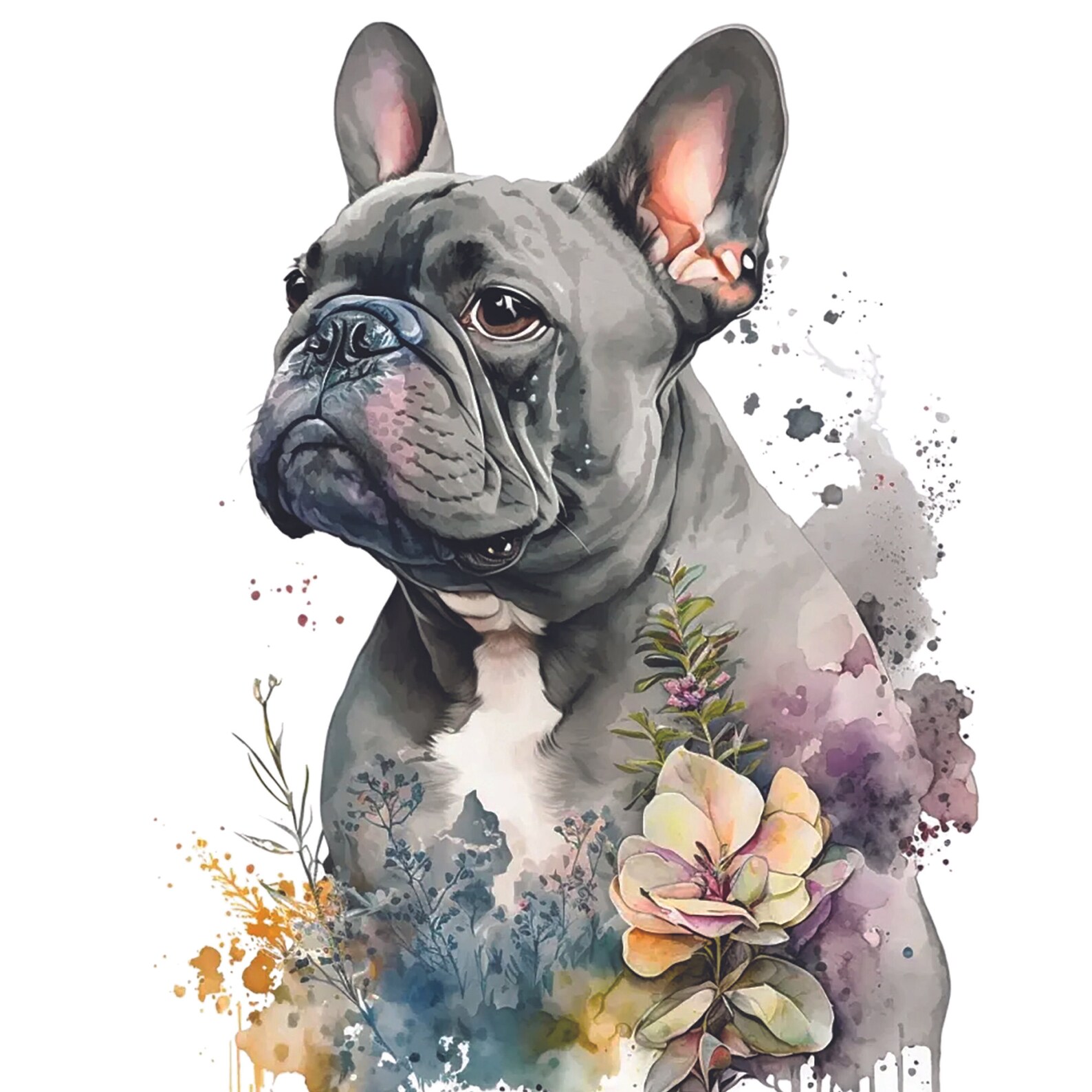 French Bulldog Fabric Panel Quilt Block 6 8 10 or 12 - Etsy