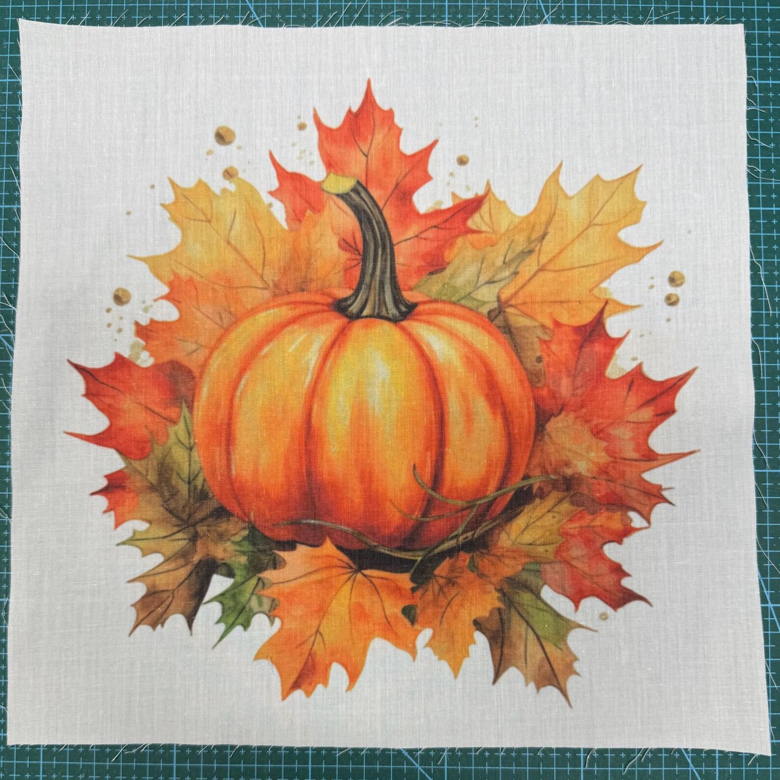 Fall Pumpkin Fabric Panel: Quilt Block for Sewing Projects - Etsy