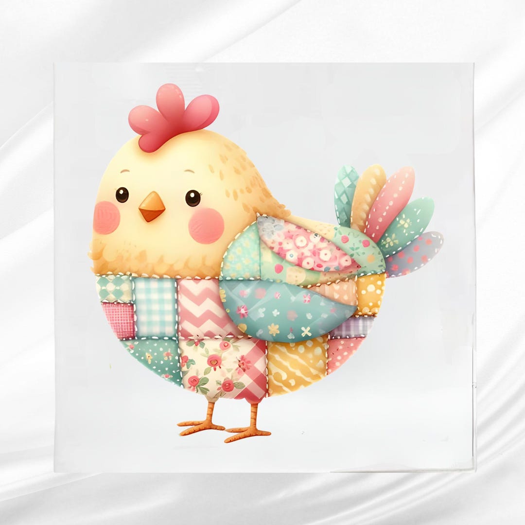 Patchwork Chick Quilt Block for Baby Blankets and Quilts ~ Square ...