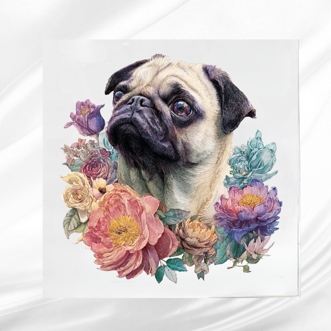 Pug Puppy Fabric Panel: Puppy Quilt Block for Sewing - Etsy