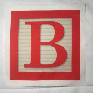 Alphabet Blocks Fabric Panel ~ Alphabet Crafting Fabric ~ Square Fabric ...