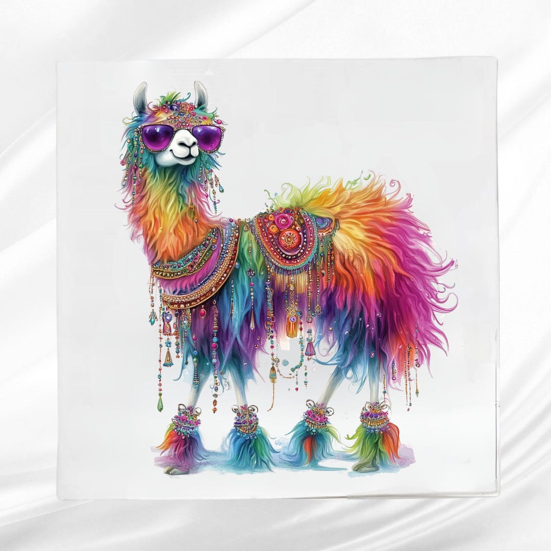 Whimsical Alpaca Quilt Block ~ Farmhouse Quilt Block ~ Square Fabric ...