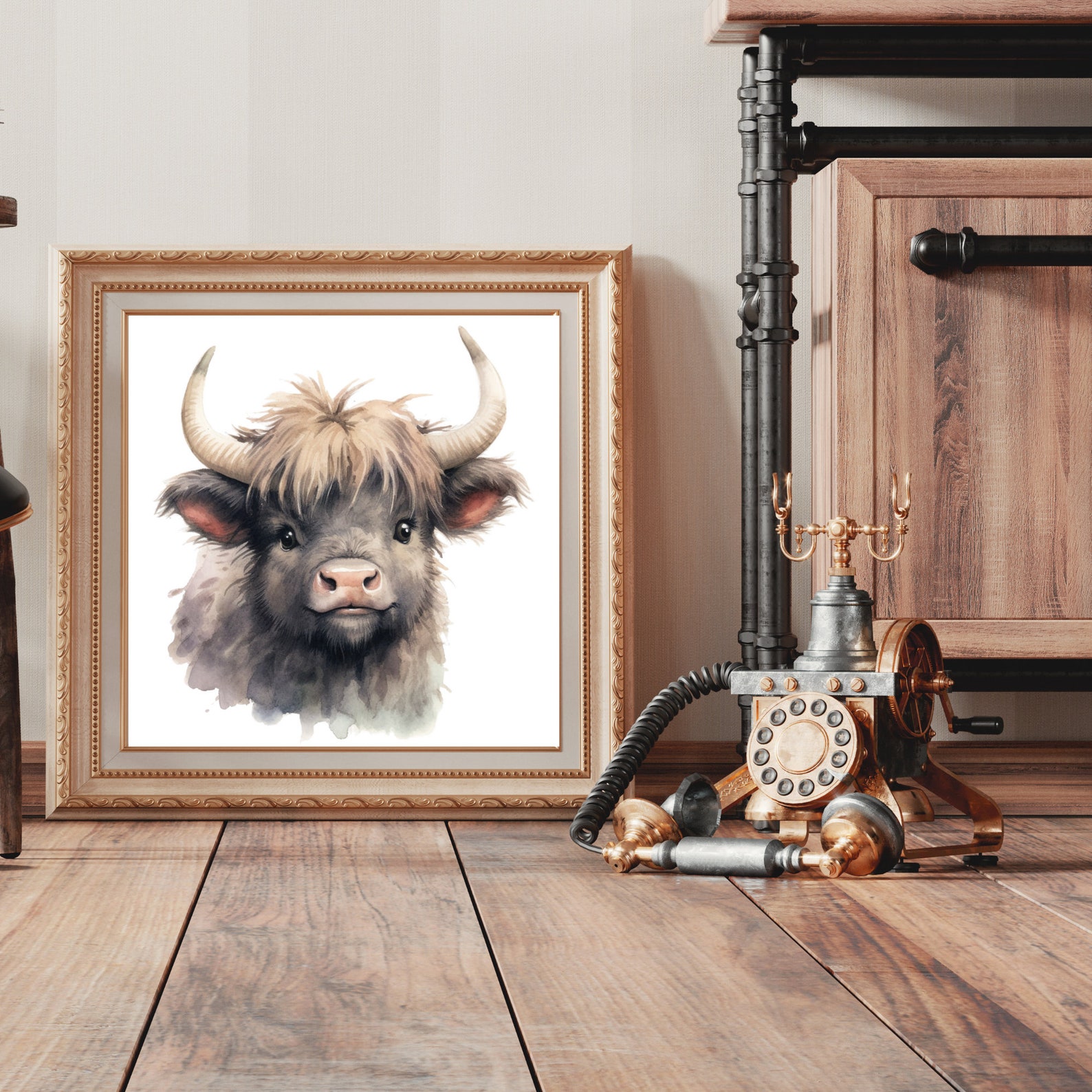 Baby Highland Cow Fabric Panel 6 8 or 10 Inch Fabric Panel - Etsy