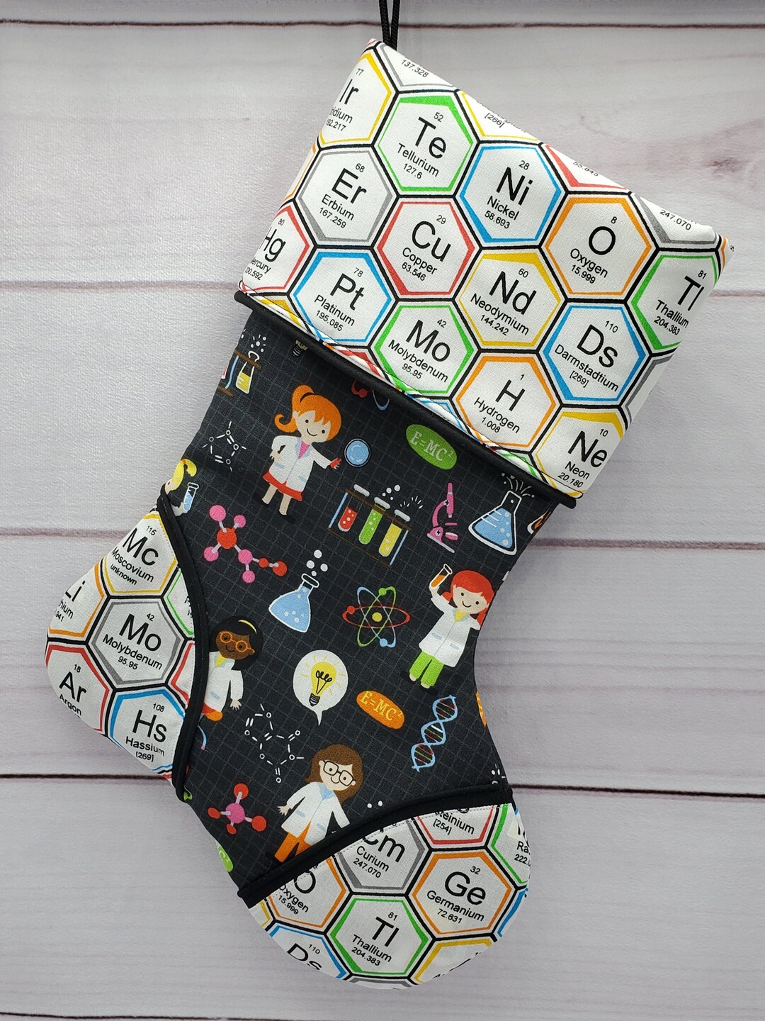 Holiday Stocking Made With Science Fabric - Etsy