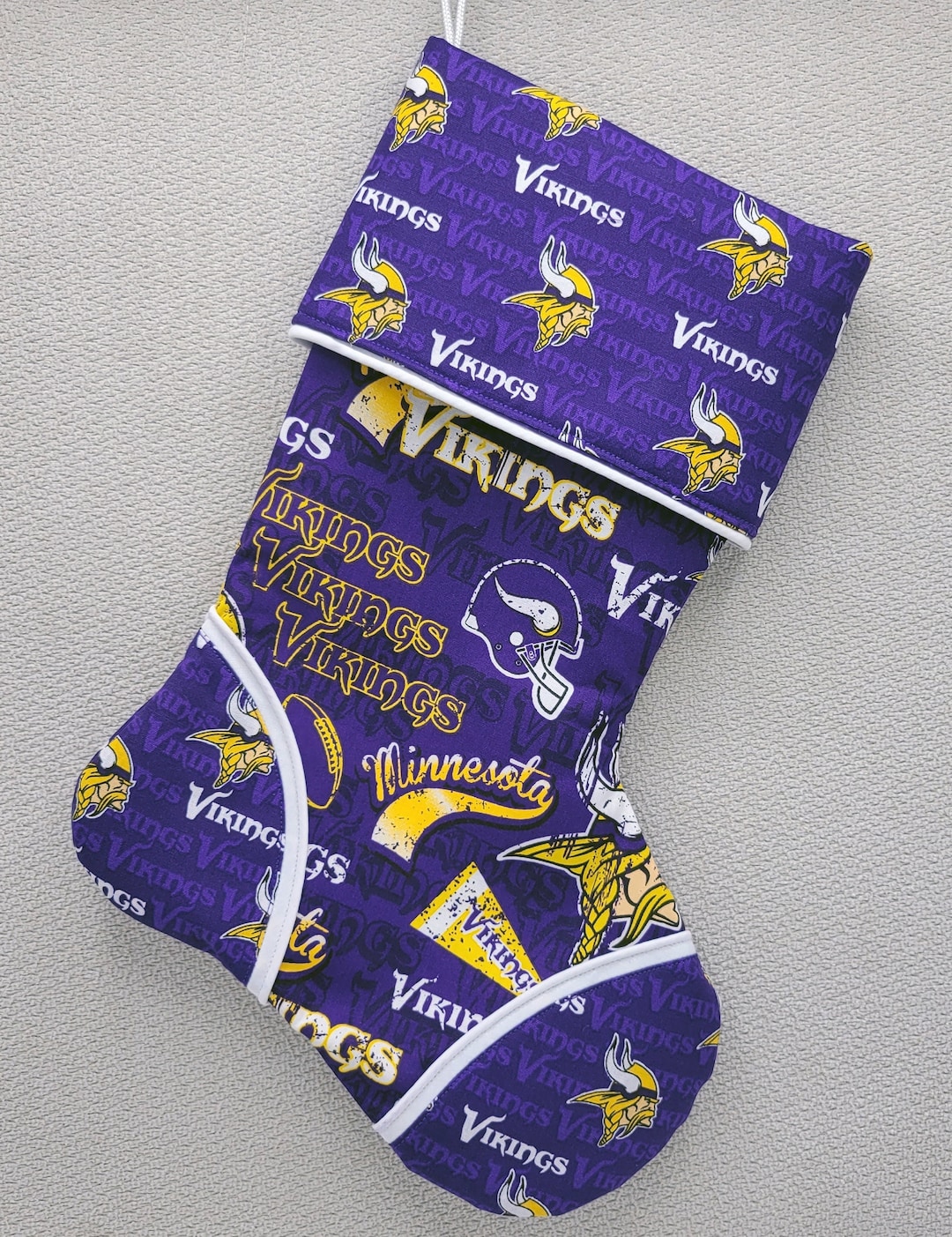 Holiday Stocking Made With Vikings Fabric - Etsy