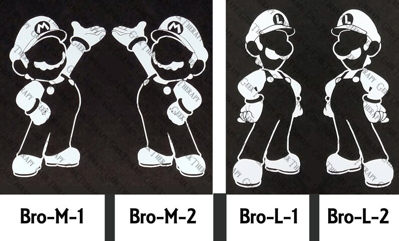 Mario Inspired Family Car Decals | Etsy