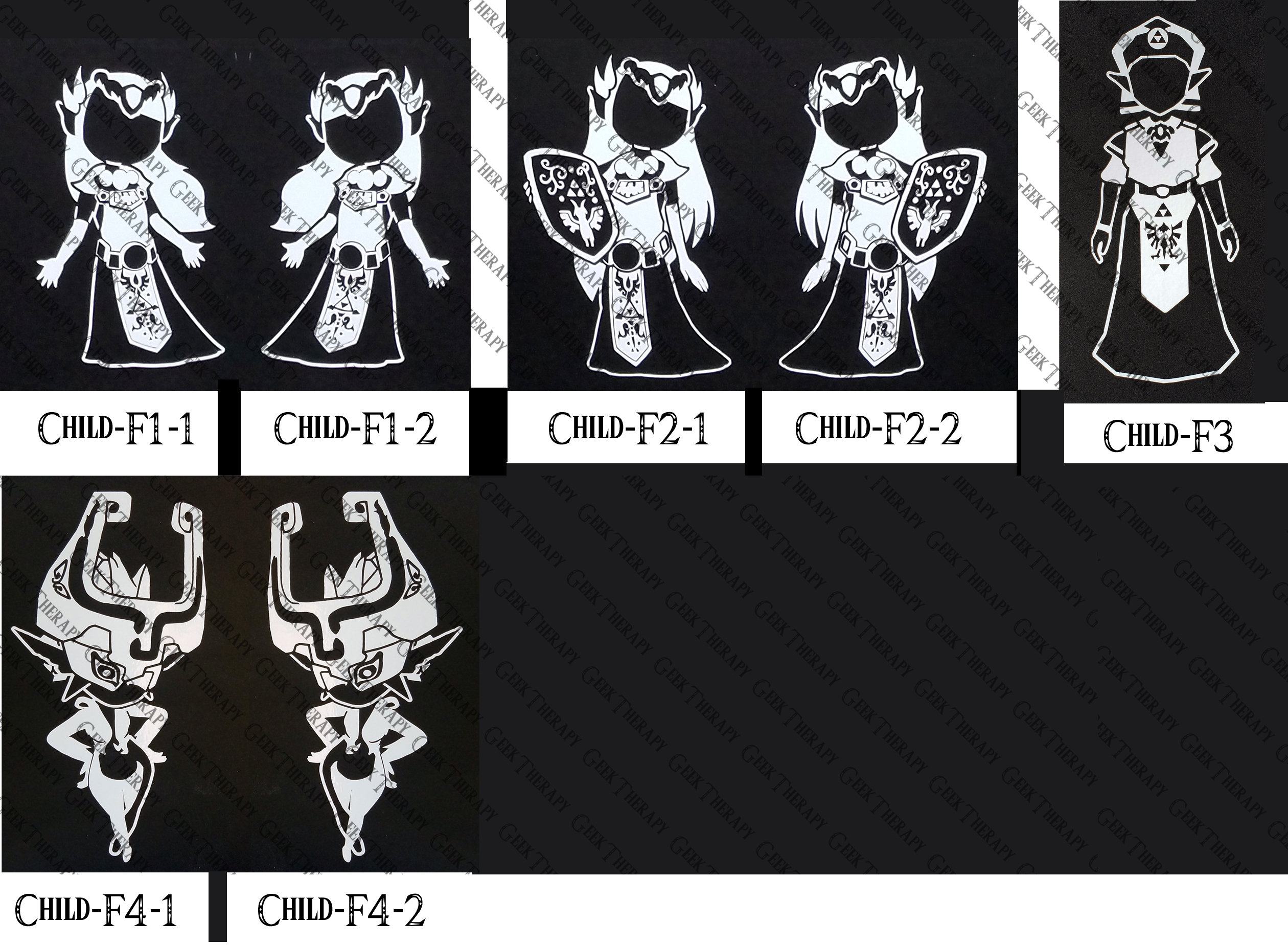 Zelda Inspired Family Car Decals Electronics & Accessories Car Parts ...