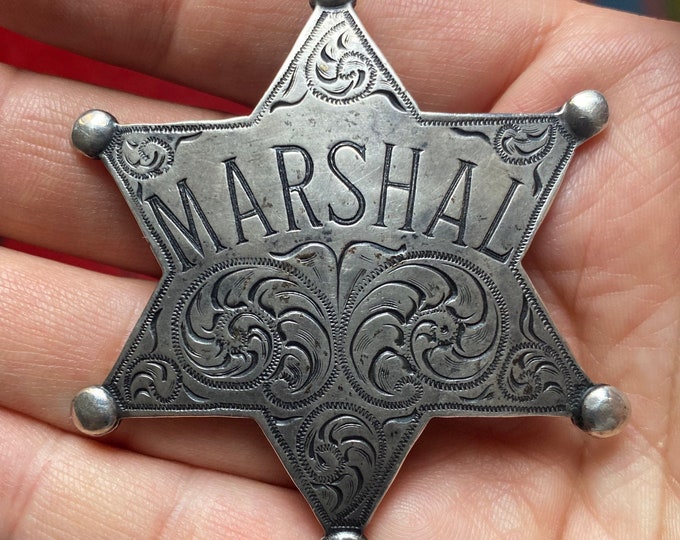 Antique US Marshal Badge - Sterling Silver - Very Rare! - Etsy