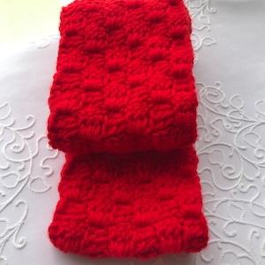 Hands Made Crochet Kids Scarf Red Color! - Etsy