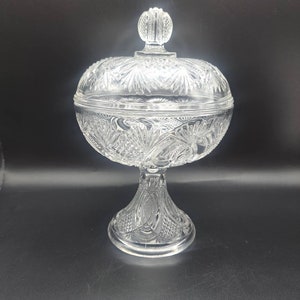 Antique Mckee Lidded Compote, Early American Glass Collectible, Mckee ...