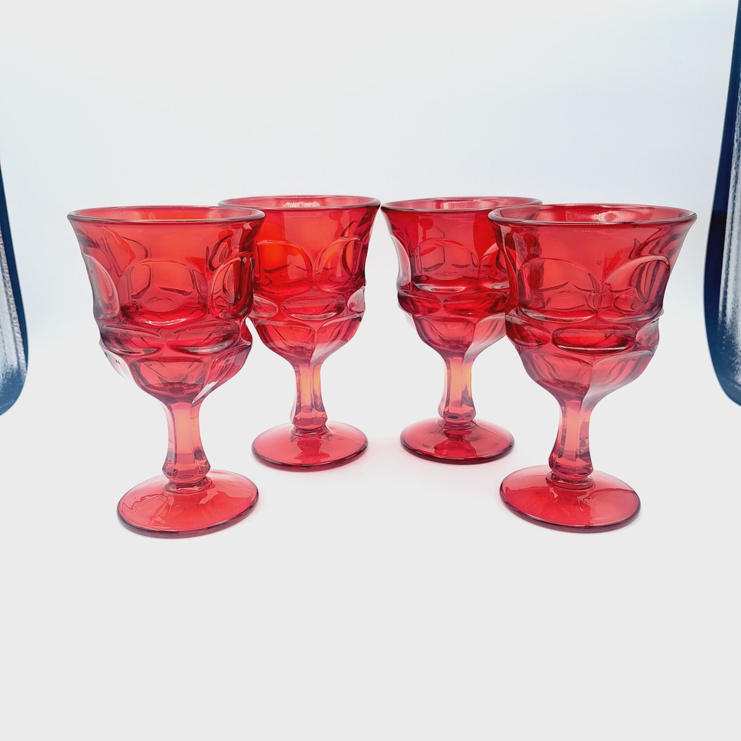 Vintage Fostoria Argus Ruby, Collectible Fostoria Red Glass Set ...