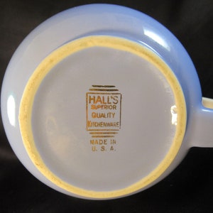 Vintage Hall Rose Parade Pitcher, Collectible Pottery Blue Floral Sani ...