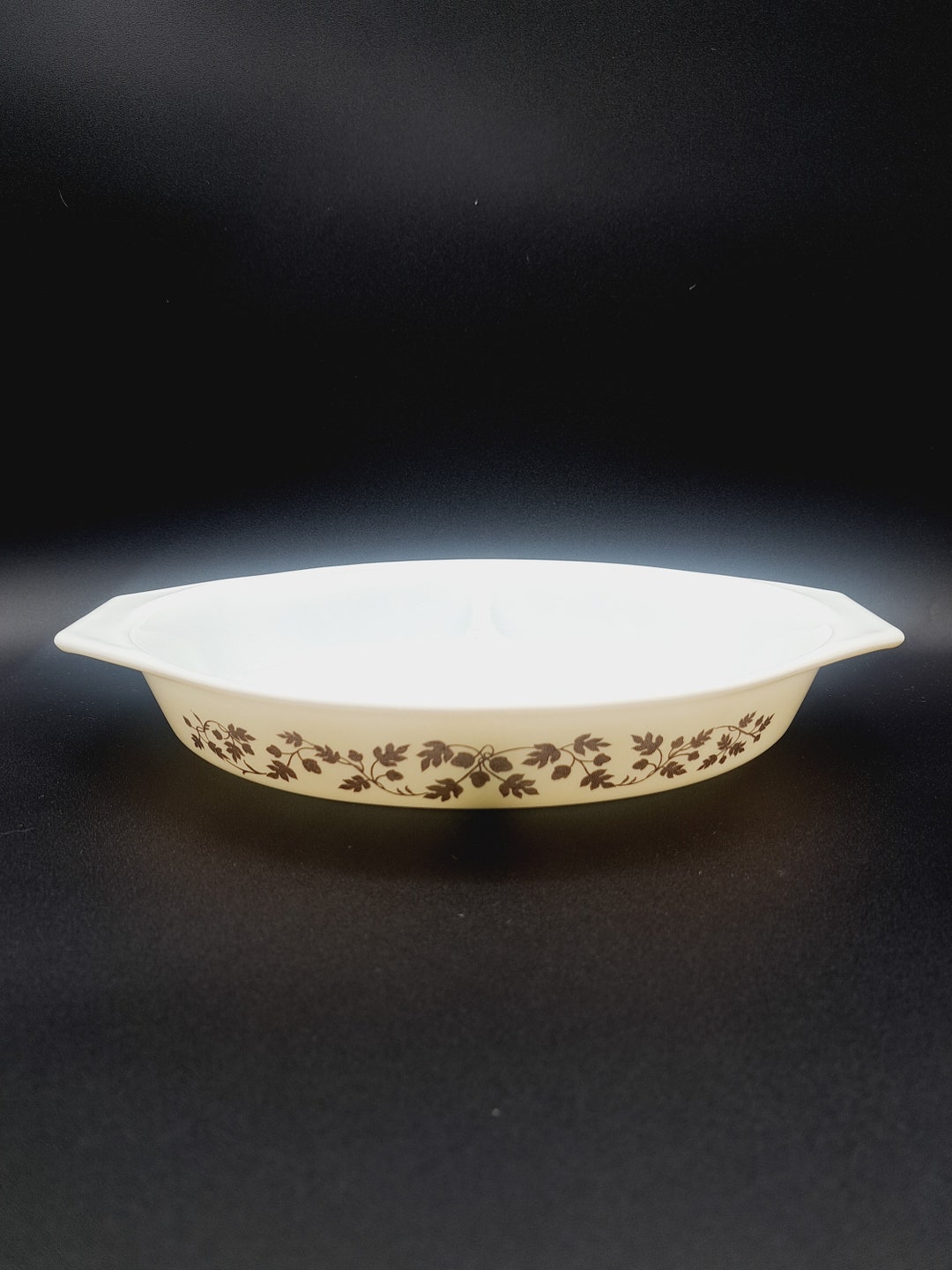 Vintage Pyrex Golden Acorn Divided Dish 1.5 Quart, Vintage Bakeware ...