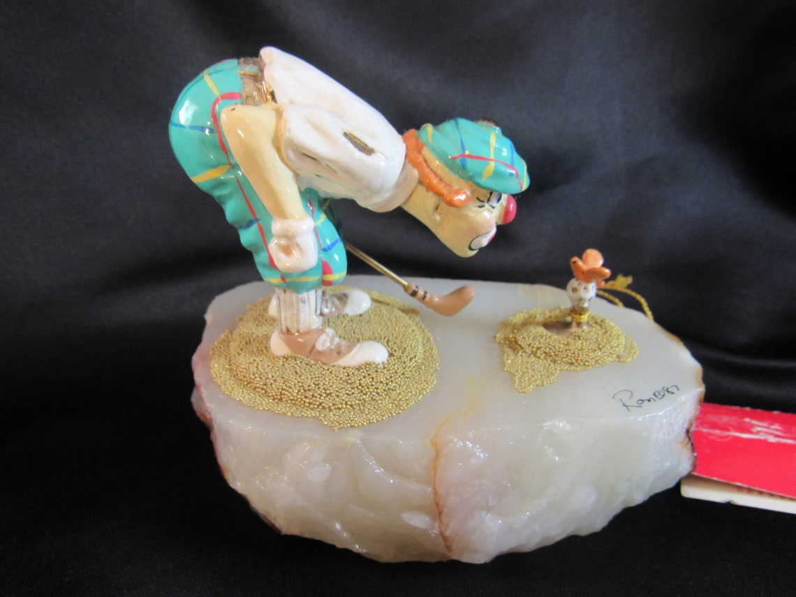 Vintage Ron Lee Clown Figurine 1987 Signed Ron Lee Can't - Etsy