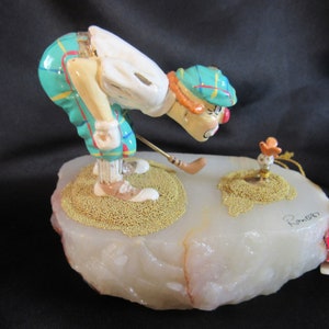 Vintage Ron Lee Clown Figurine 1987, Signed Ron Lee Can't Hit a Birdie ...
