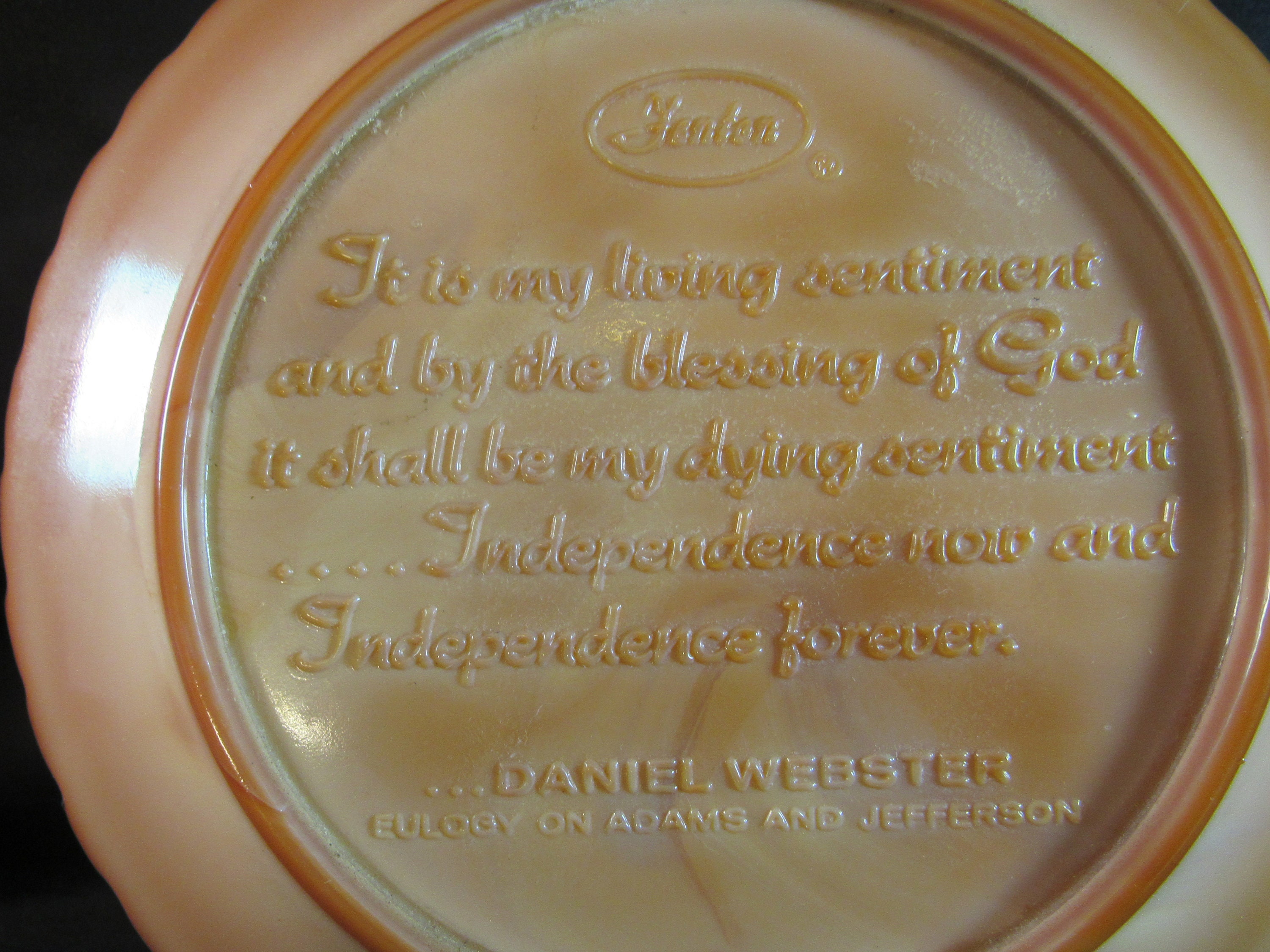 Vintage Fenton Bicentennial Plate Collectible Fenton Eagle - Etsy