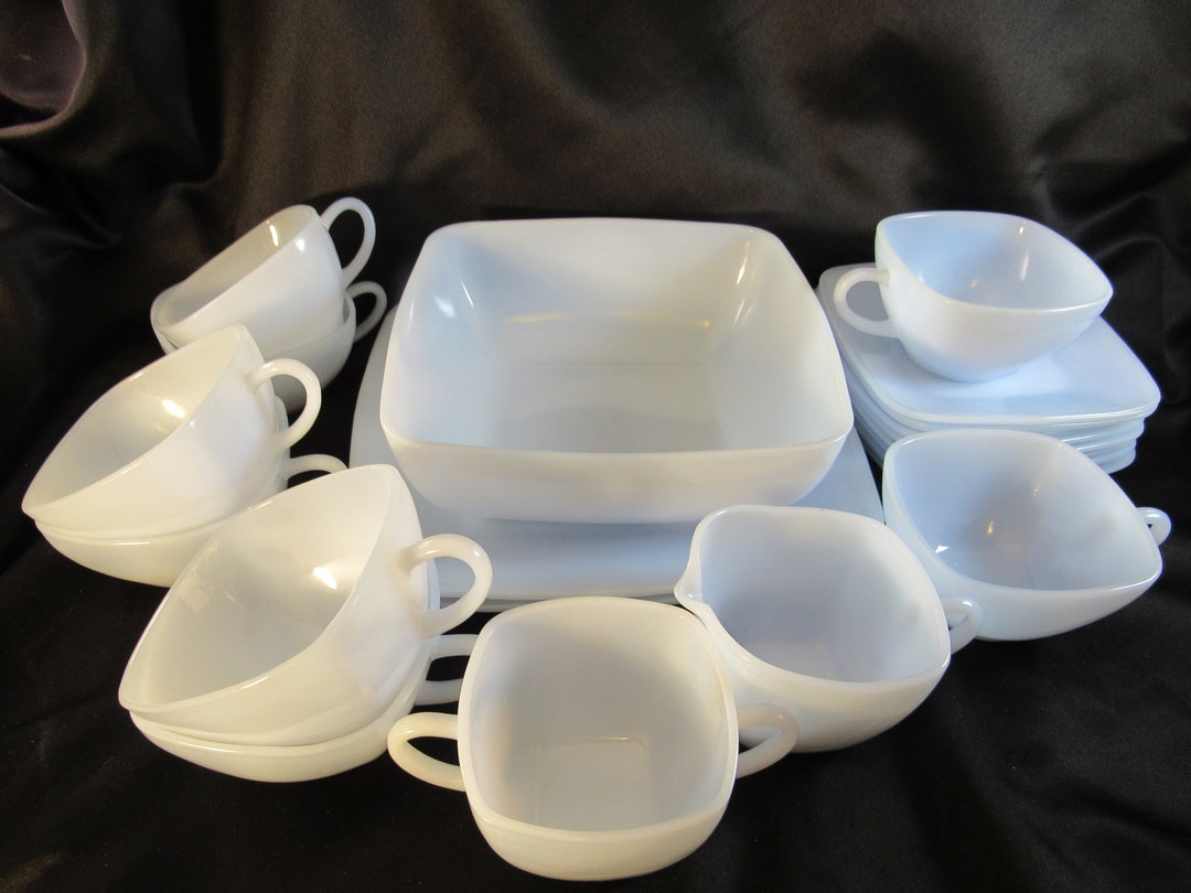 Vintage Fire King Azurite Blue Dish Set, Mid Century Collectible Glass ...