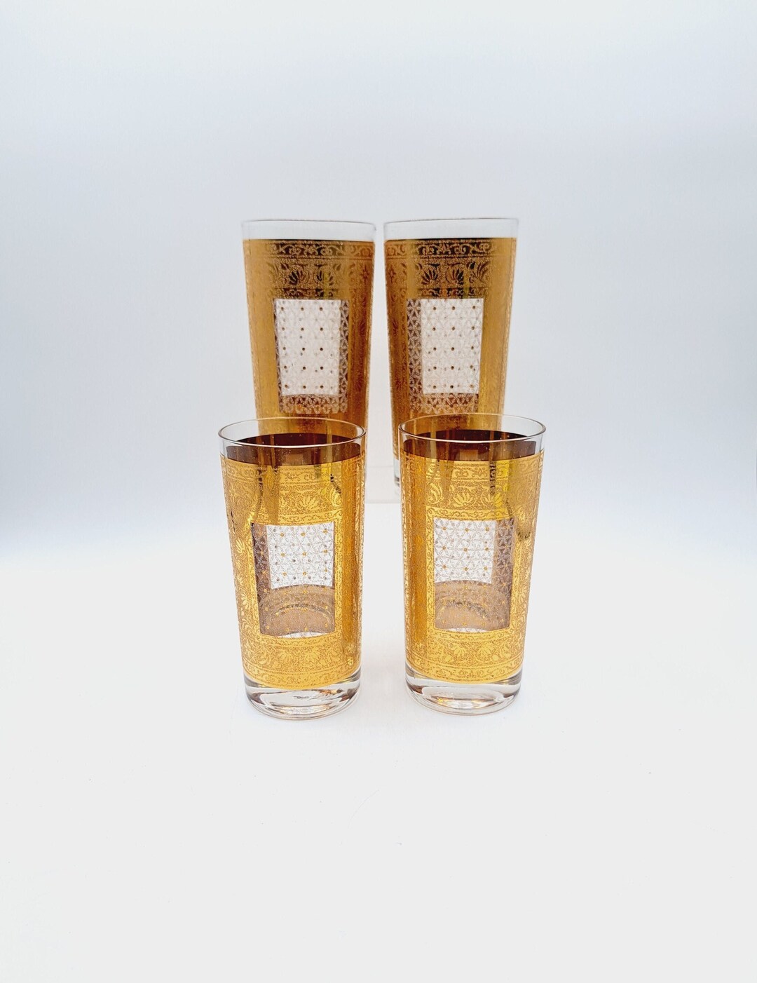 Vintage Pasinski Tumblers, Vintage Barware, Signed Tumblers Set, Mid ...