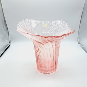 Vintage Viking Vase, Collectible Viking Glass Pink Vase, West Virginia ...