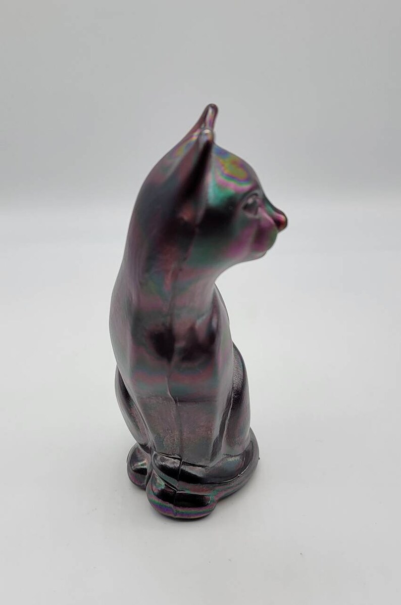 Vintage Fenton Violet Cat Fenton Iridized Glass Cat - Etsy
