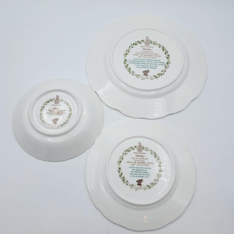 Vintage Royal Doulton Brambly Hedge Spring Saucer and Plates ...