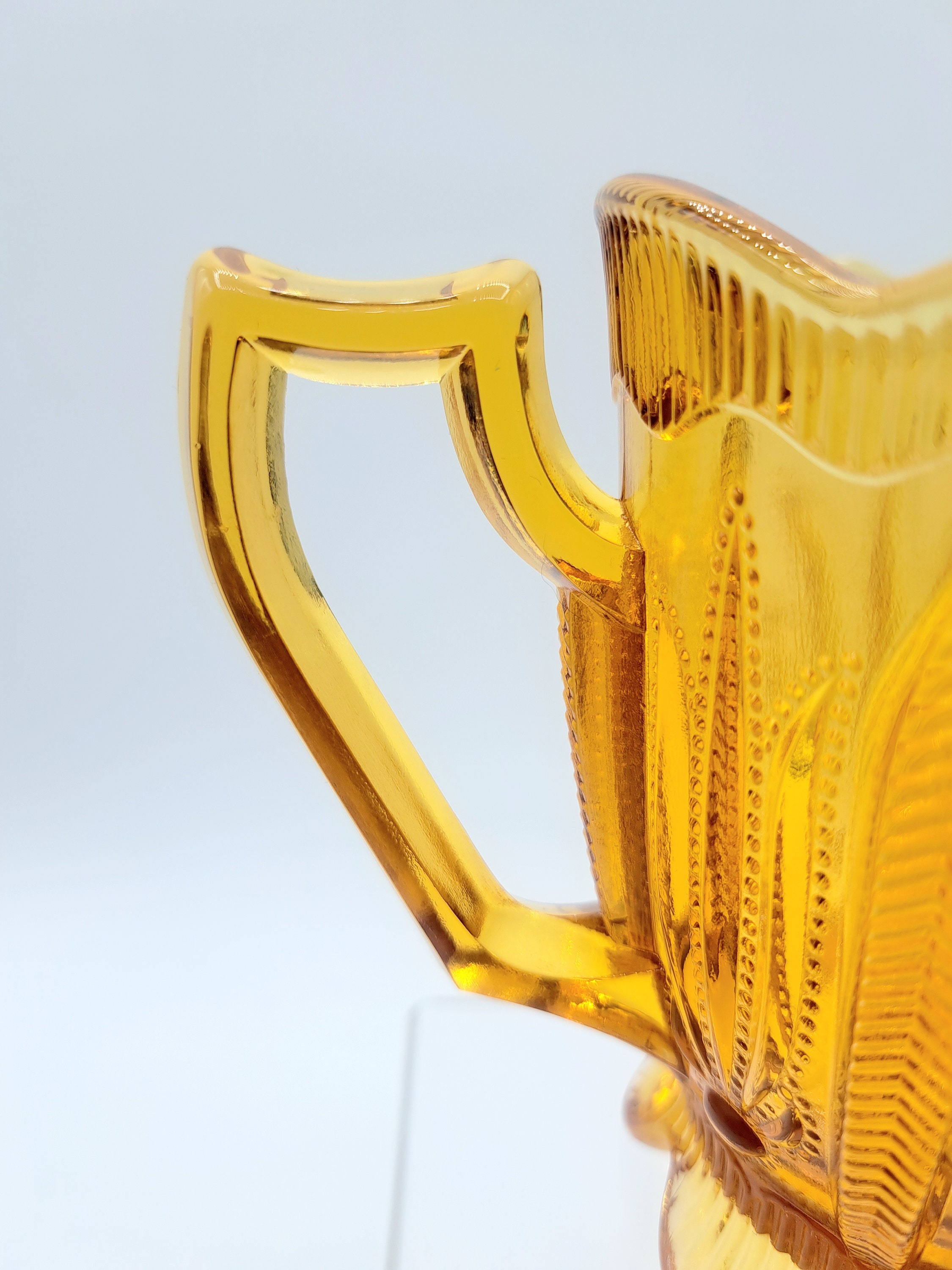 Vintage Fenton Cactus Creamer in Amber, Collectible Fenton Glass, Mid ...
