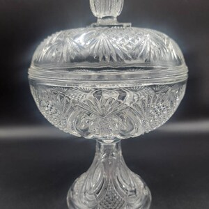 Antique Mckee Lidded Compote, Early American Glass Collectible, Mckee ...