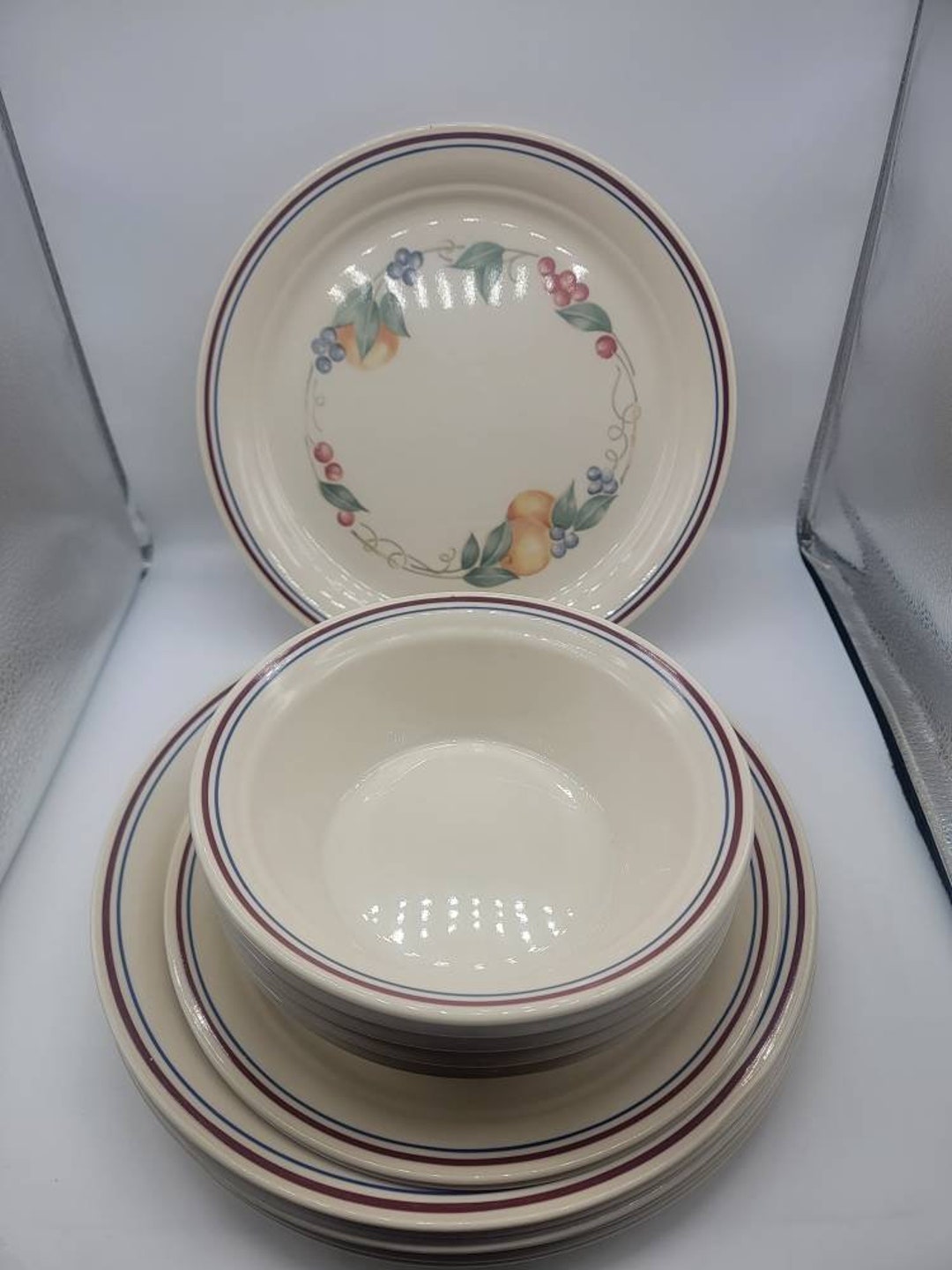 Vintage Corelle Livingware Dinnerware Set, Corelle Abundance, Vintage ...