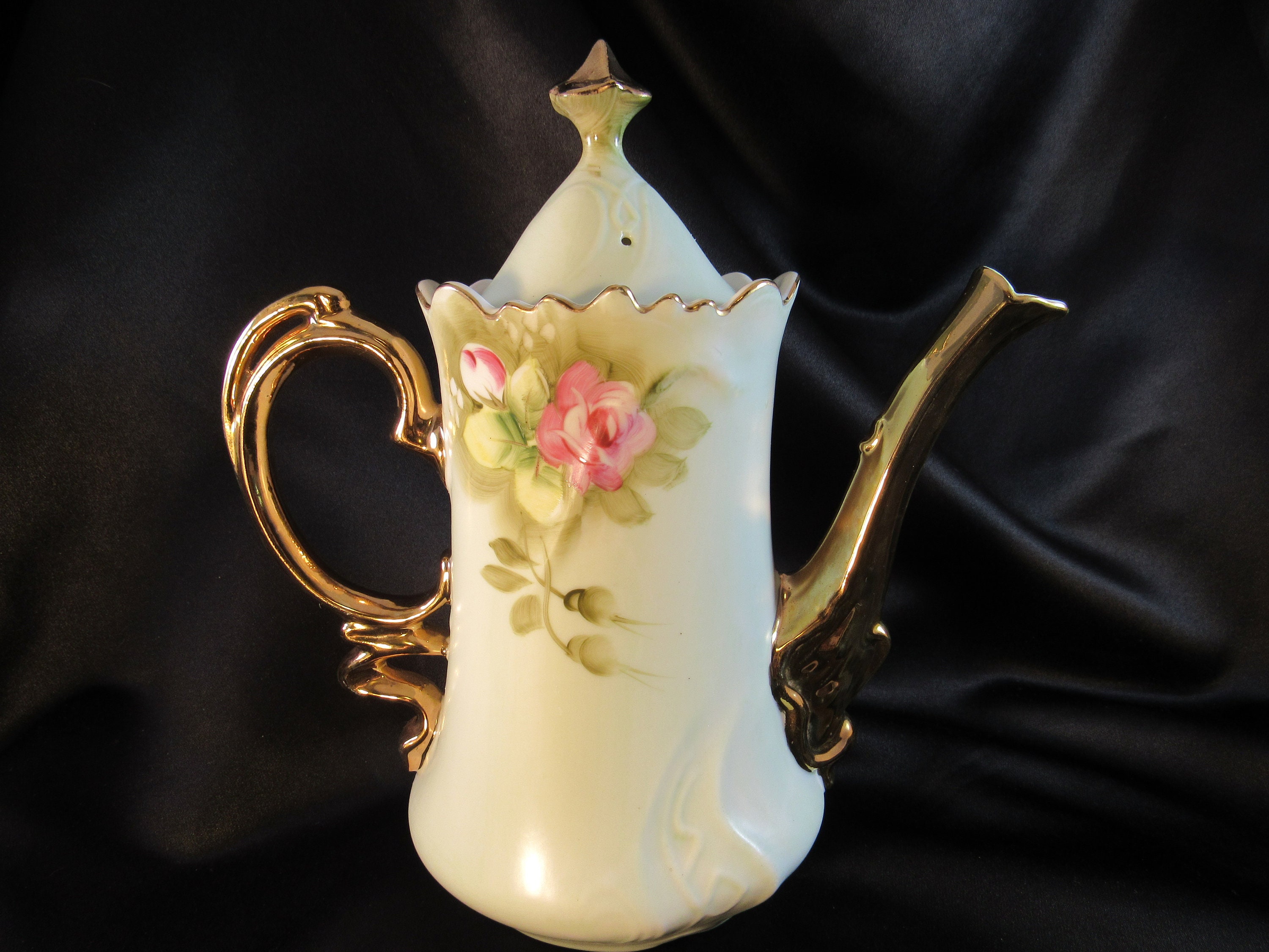 Vintage Lefton China Heritage Rose Teapot | Etsy Vintage Lefton China Heritage Rose Teapot | Etsy