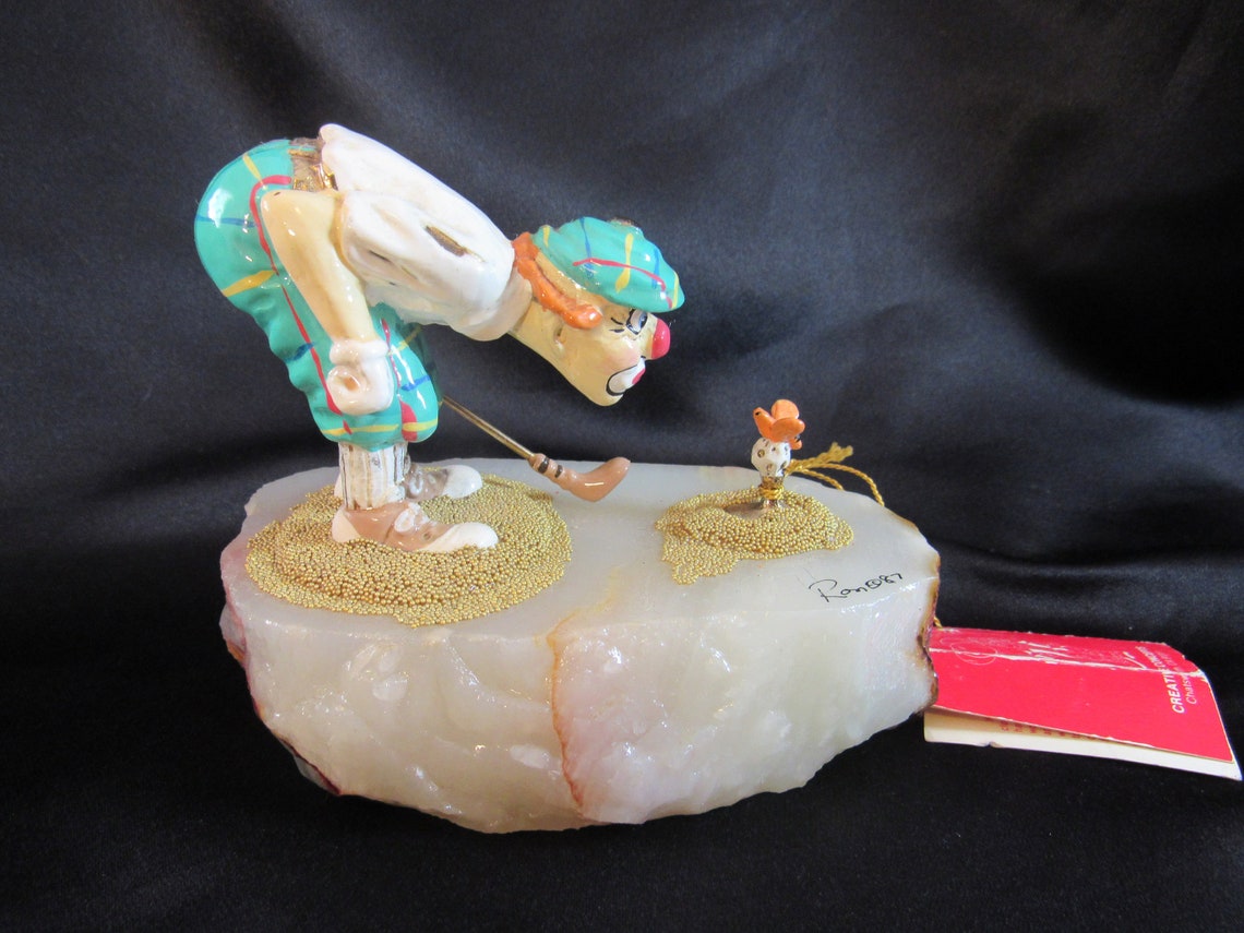 Vintage Ron Lee Clown Figurine 1987 Signed Ron Lee Can't - Etsy