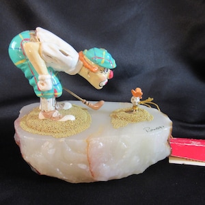 Vintage Ron Lee Clown Figurine 1987, Signed Ron Lee Can't Hit a Birdie ...