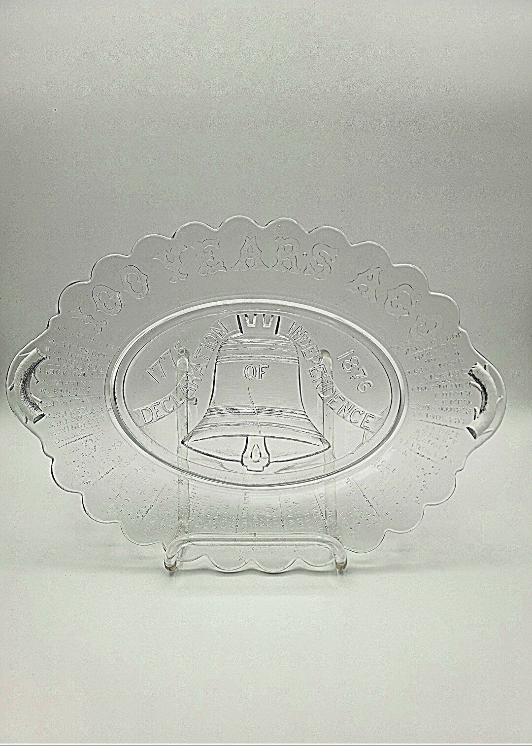 Vintage Centennial Adams Plate, Antique Early American Glass Plate ...