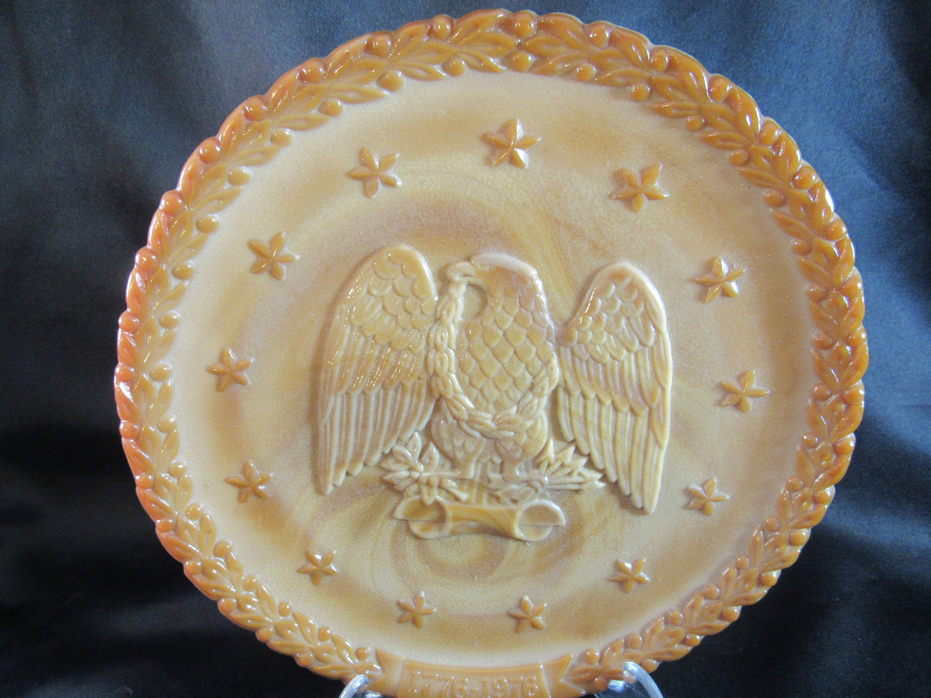 Vintage Fenton Bicentennial Plate Collectible Fenton Eagle - Etsy