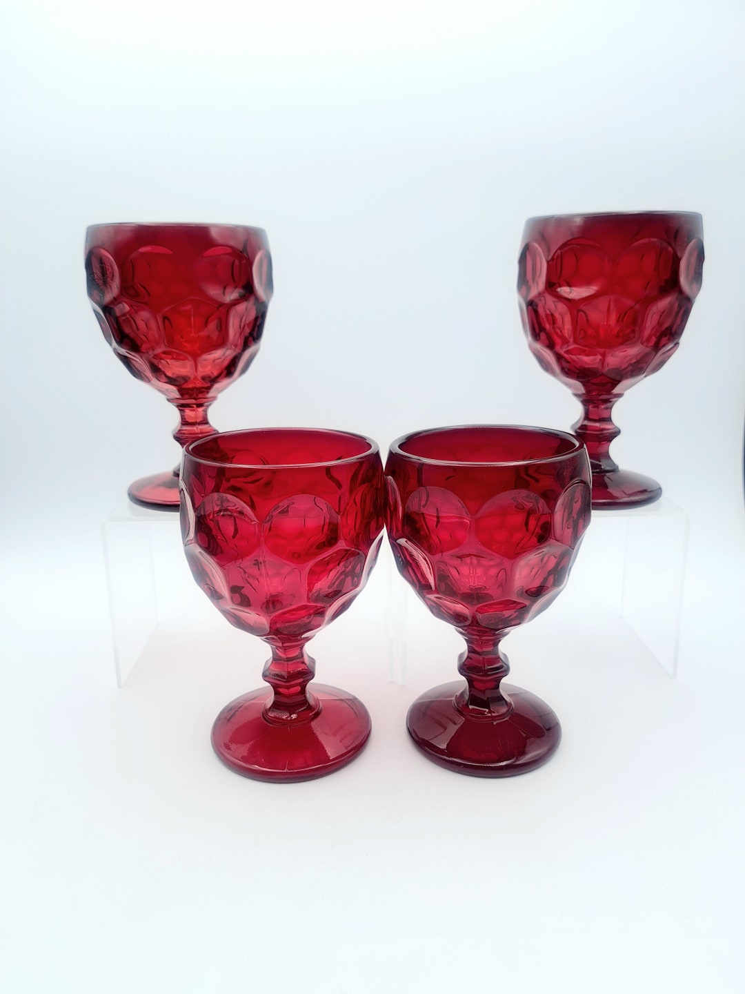 Vintage Imperial Provincial Red Goblet Set, Collectible Imperial ...