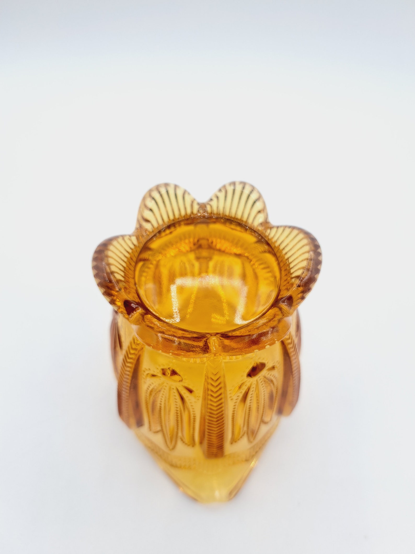 Vintage Fenton Cactus Creamer in Amber, Collectible Fenton Glass, Mid ...