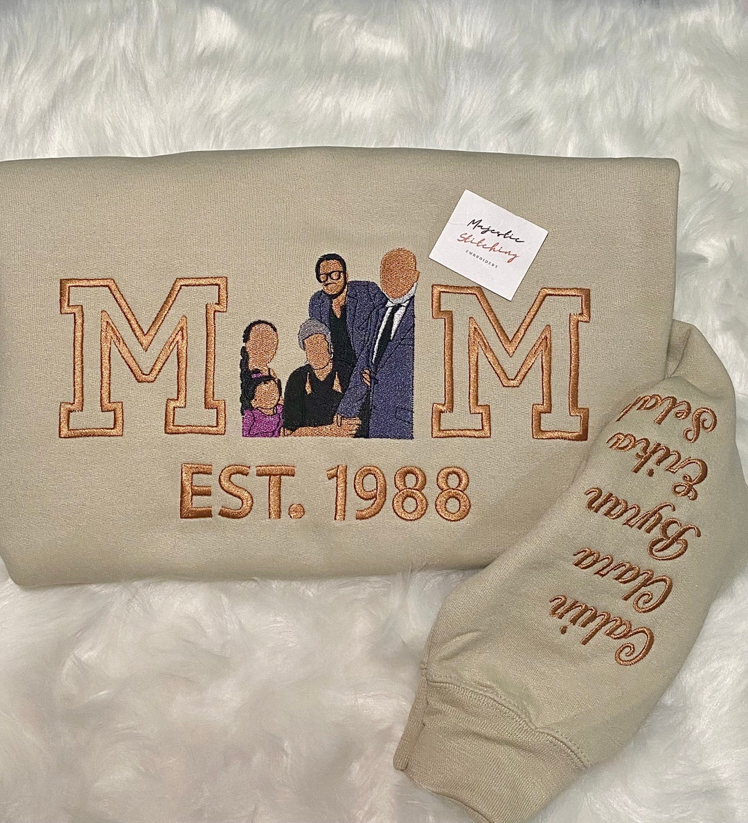 Embroidered Faceless Portrait for Loved Ones, Wonderful Gift for ...