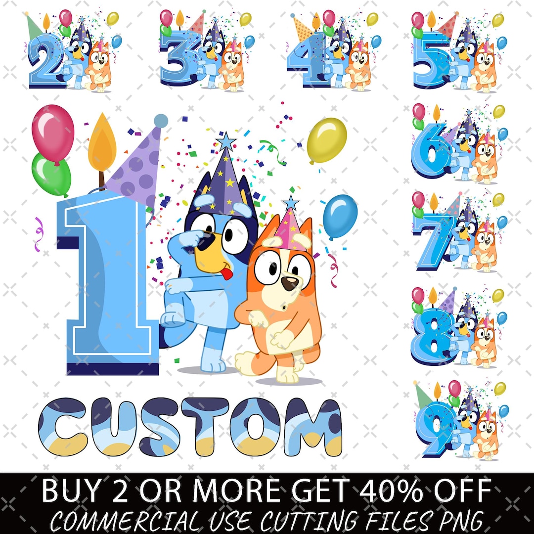 Bluey Birthday Png, My Birthday Png, Birthday Party Png, Birthday Gifts ...