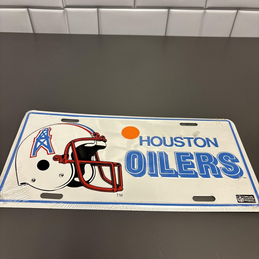 NFL Team 90s Houston Oilers Vintage Vanity License Plate One Size New ...