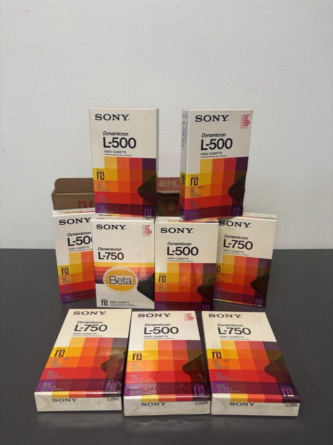 Lot of Vintage Sony L-500 Dynamicron Beta Video Cassette Tape Factory ...
