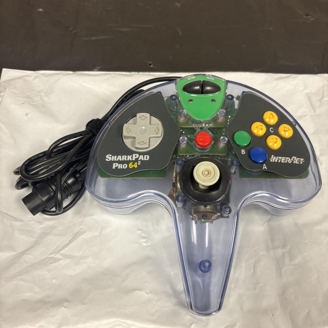 Nintendo 64 Interact Shark Pad Pro 2 Controller N64 Clear - Etsy