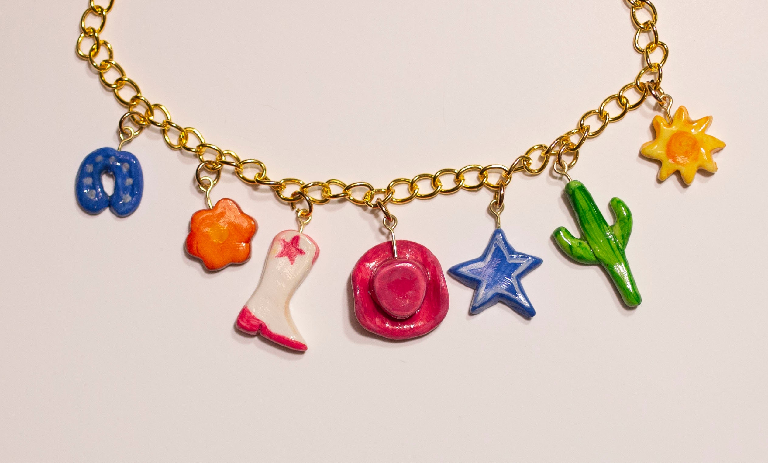 Custom Charm Necklace Flower Necklace Handmade Necklace Handmade Charms ...