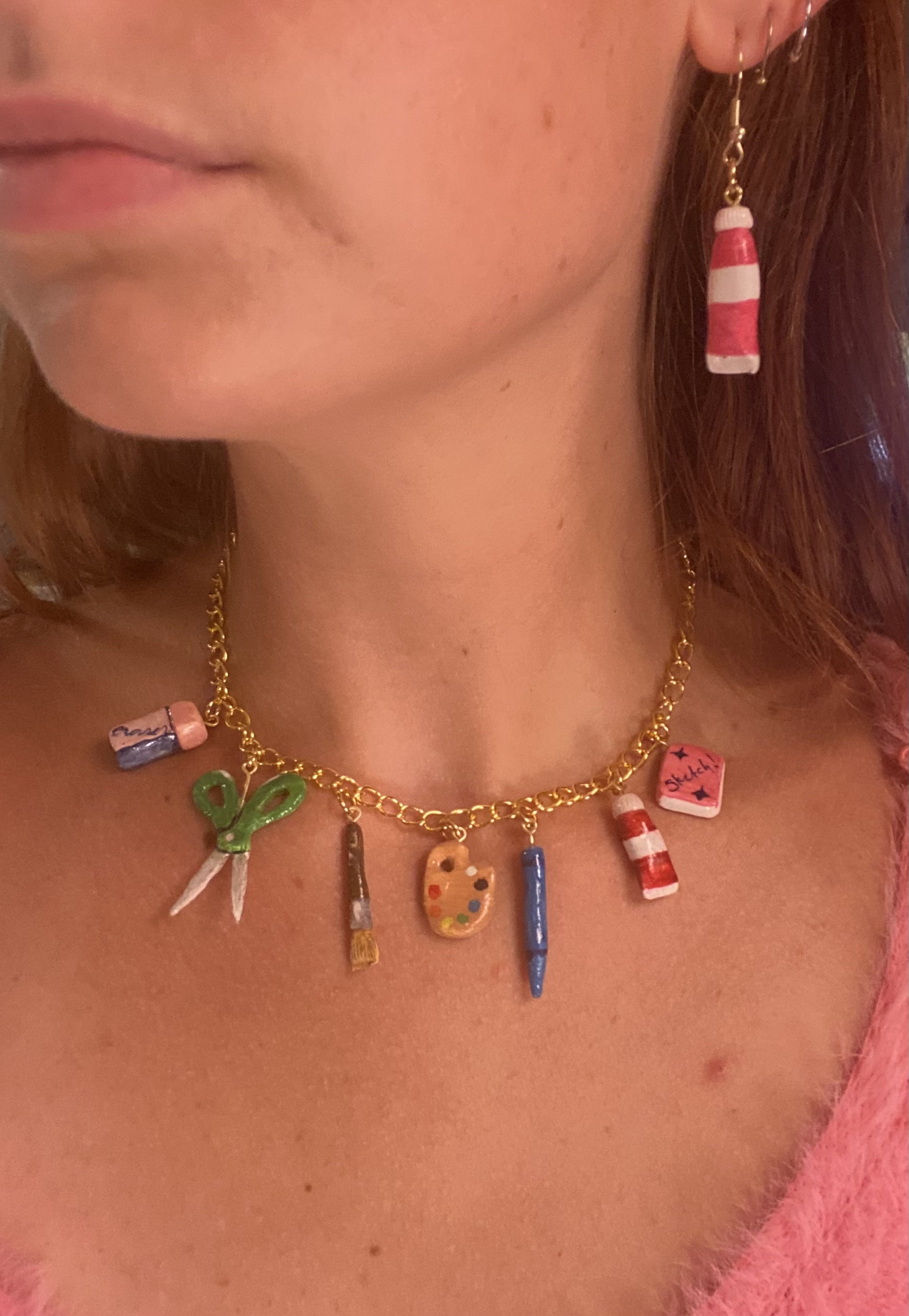 Custom Charm Necklace Flower Necklace Handmade Necklace Handmade Charms ...