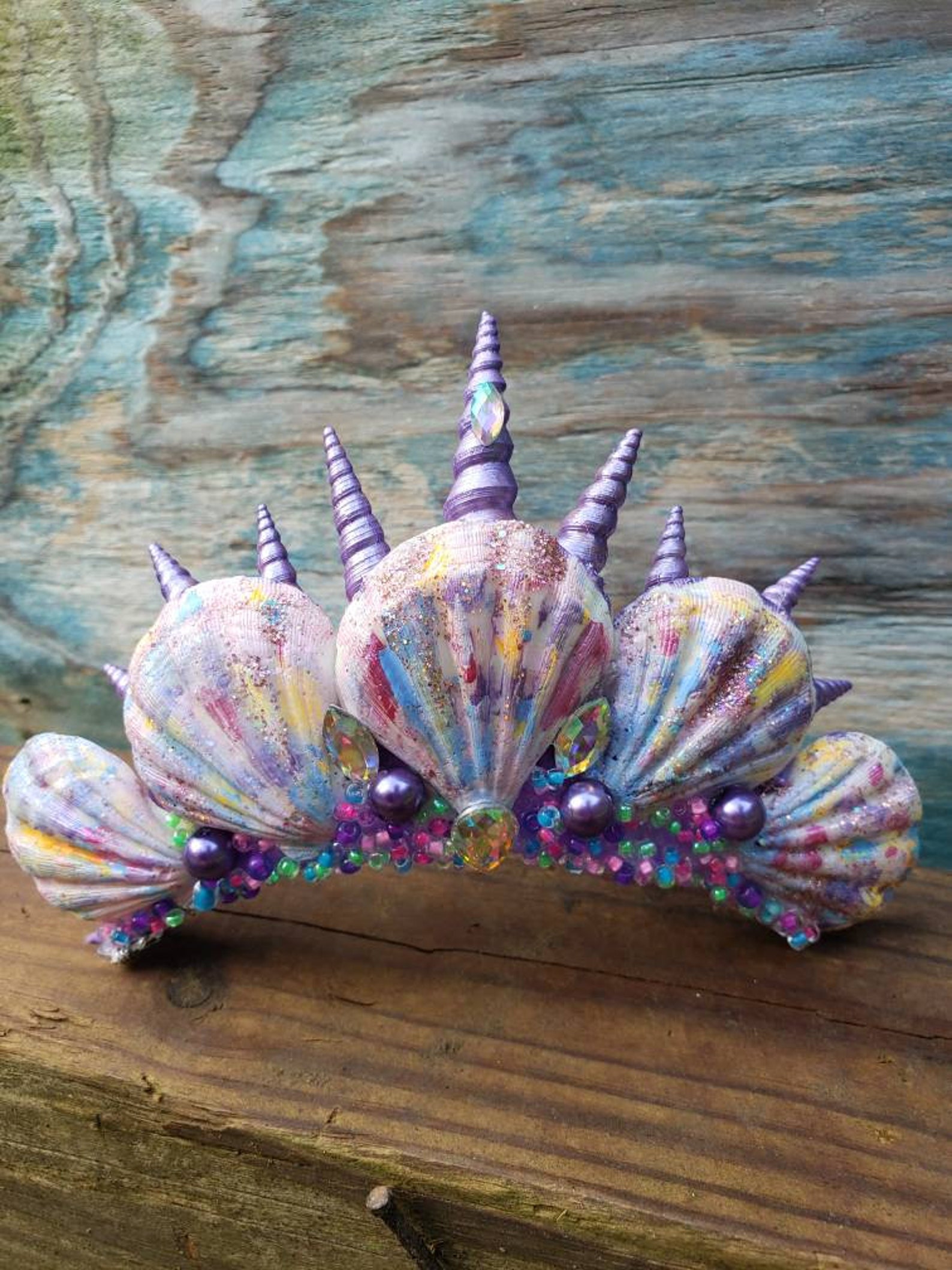 Seashell Mermaid Tiara Princess Shell Tiara - Etsy