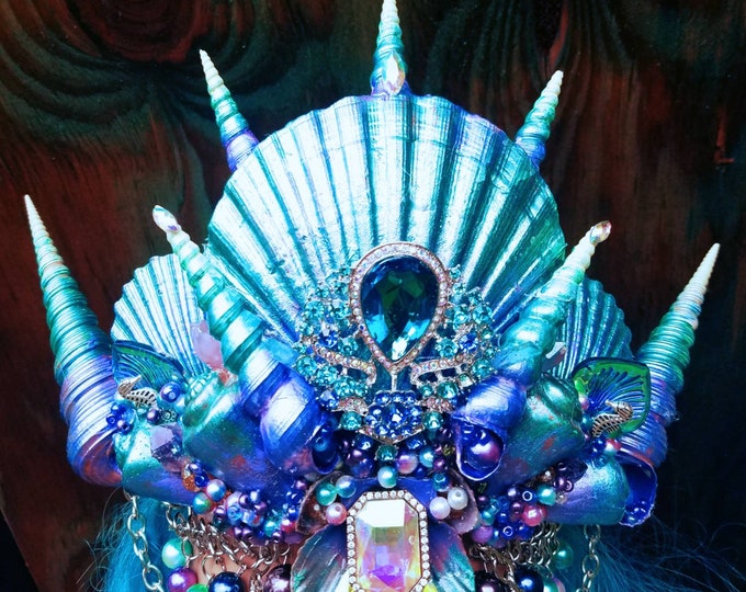 Mermaid Crown Atlantis Queen Mermaid Seashell Crown - Etsy