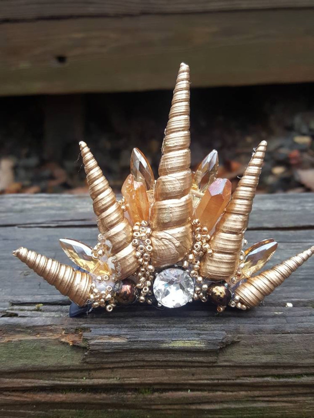 Gold Seashell Tiara Mermaid Crown , Please Read Size in Description ...