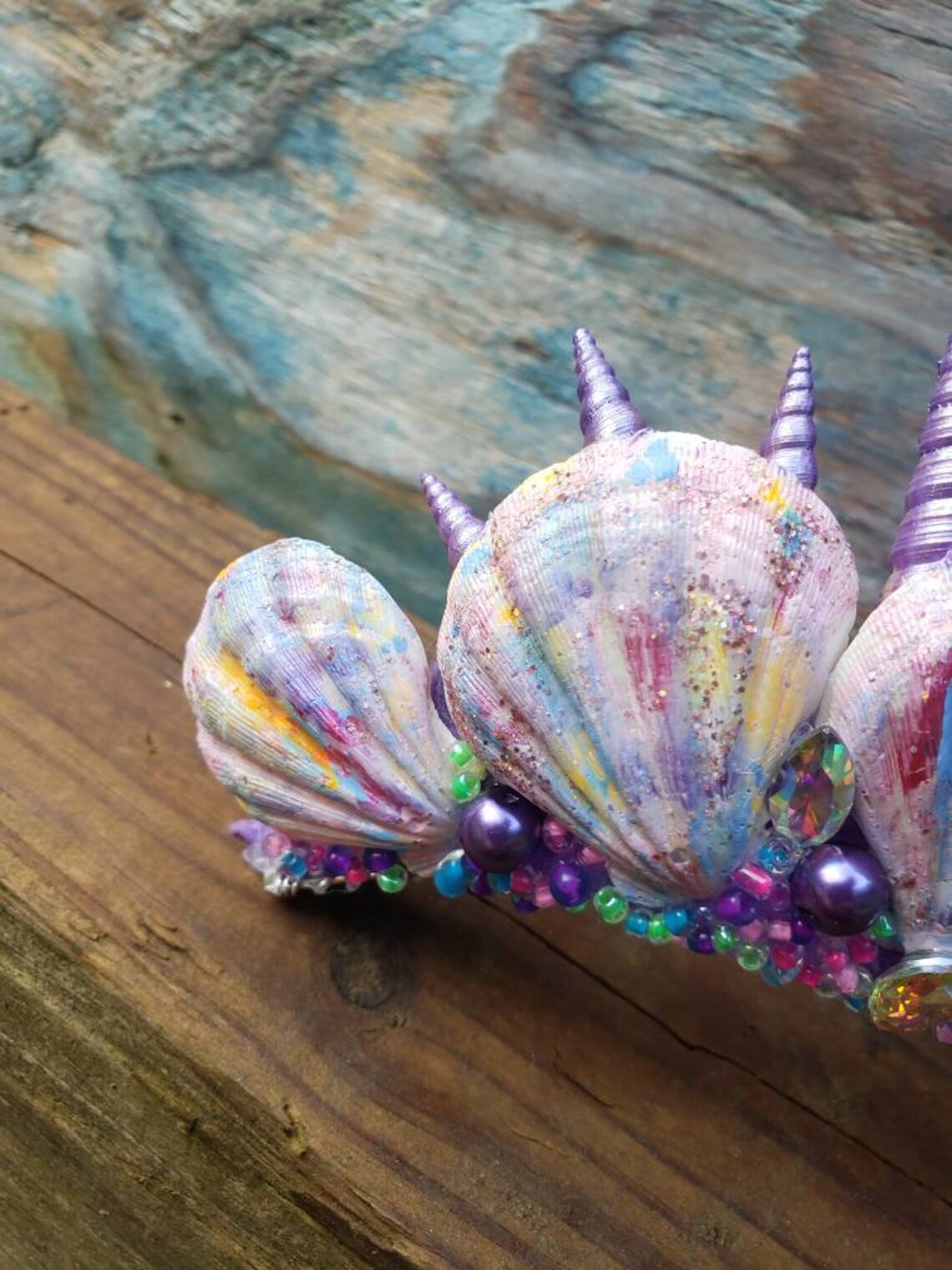 Seashell Mermaid Tiara Princess Shell Tiara - Etsy