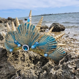 Seashell Atlantis Tiara Tourqoise Magic - Etsy