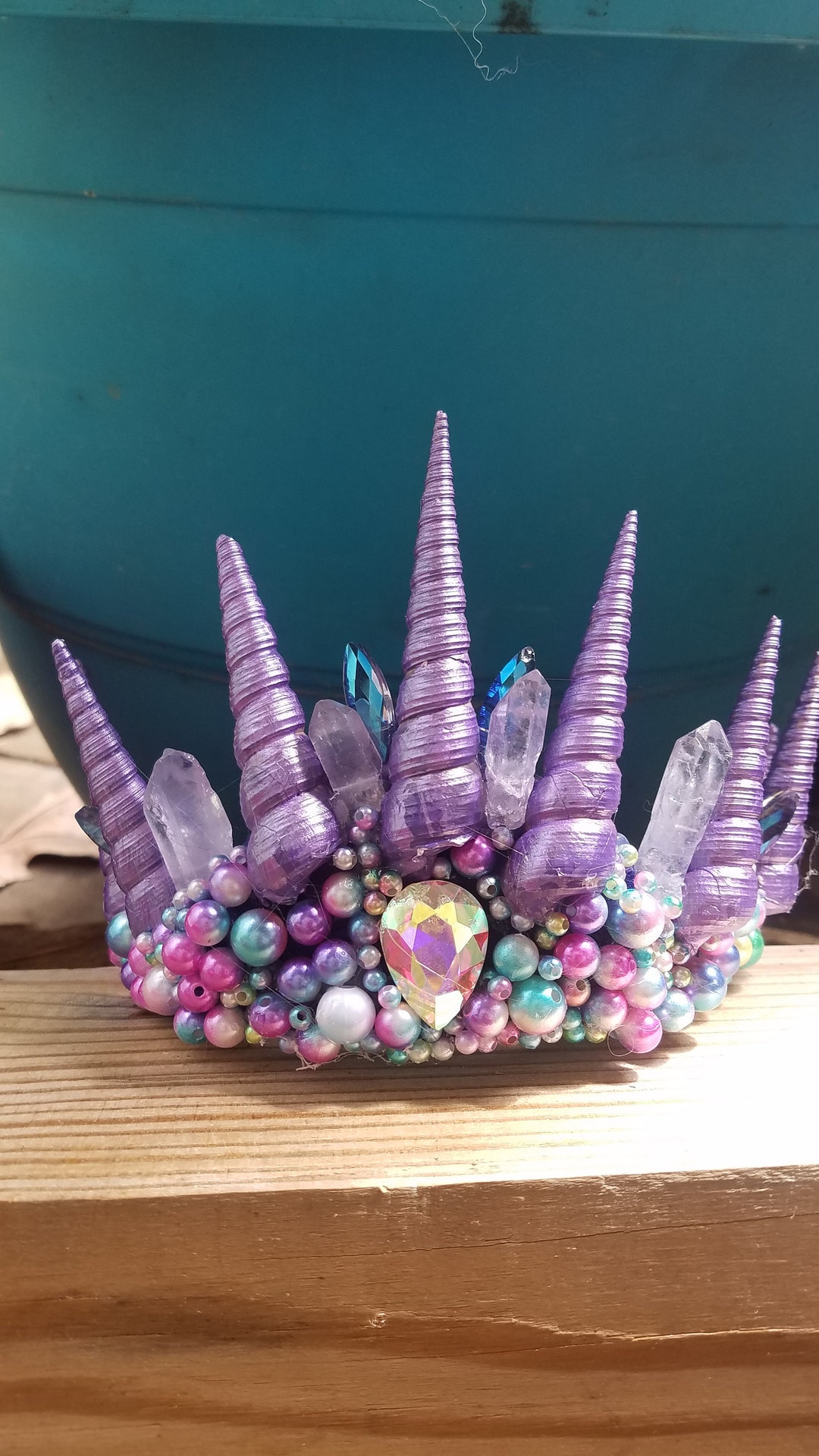 Mermaid Merman Purple Spiral Crown - Etsy